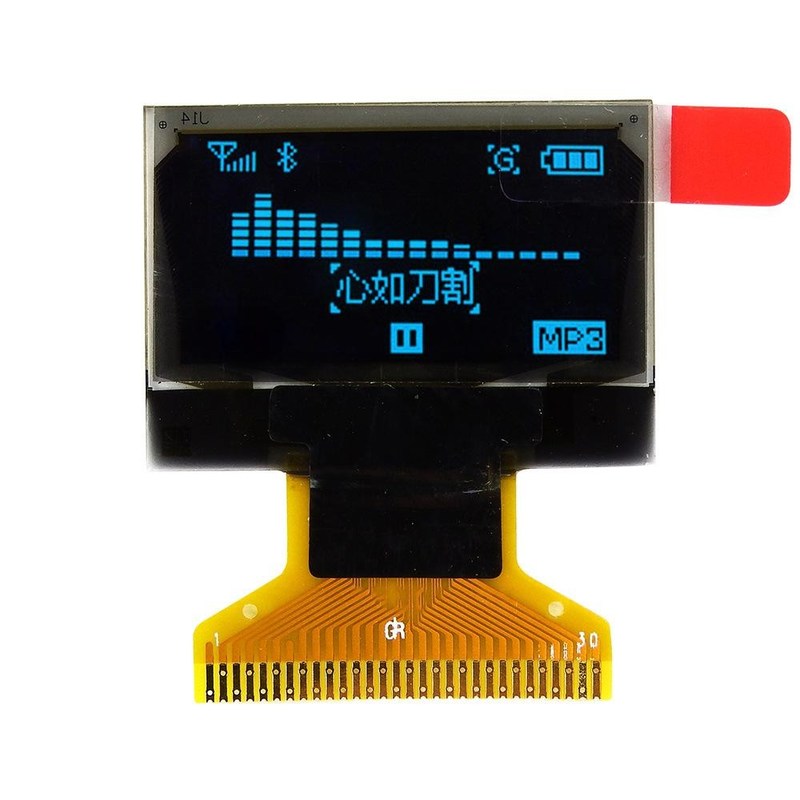 Custom 0.96 SPI OLED Display 30 Pin 128x64 Module Tri Color Options ...